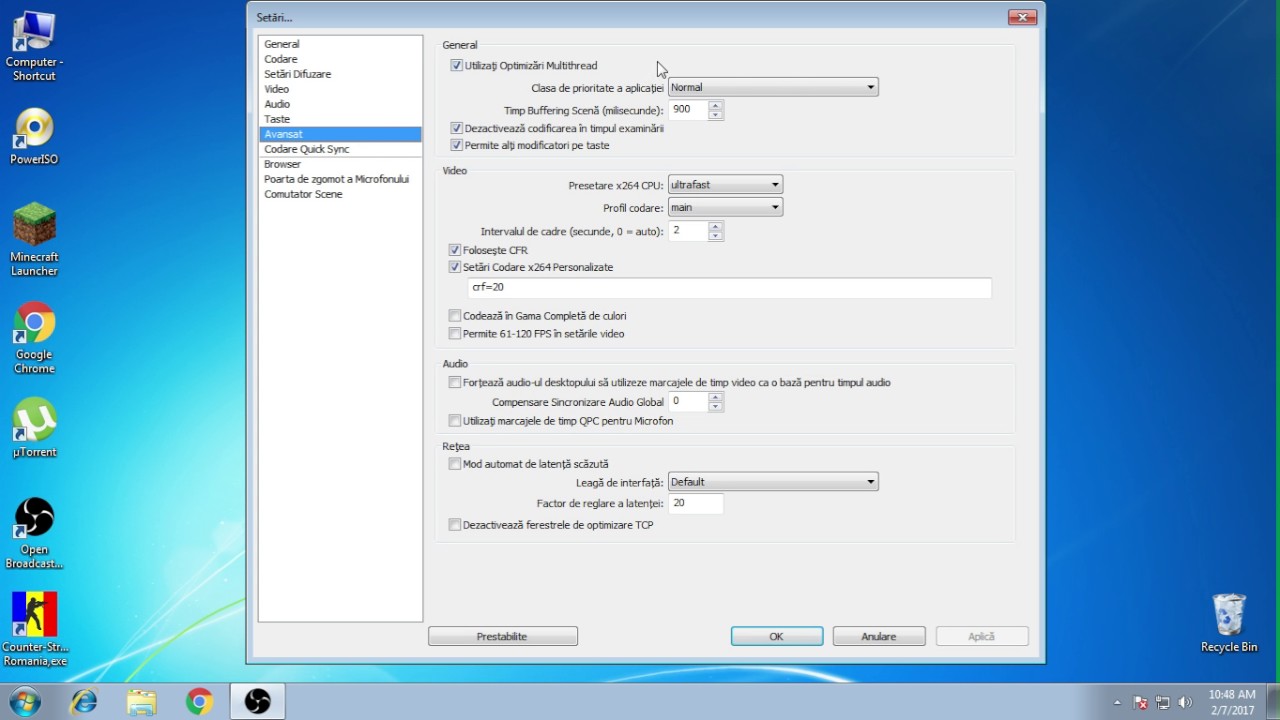 Setari Open Broadcaster Software (OBS) - PC Slab (Primul meu clip ...