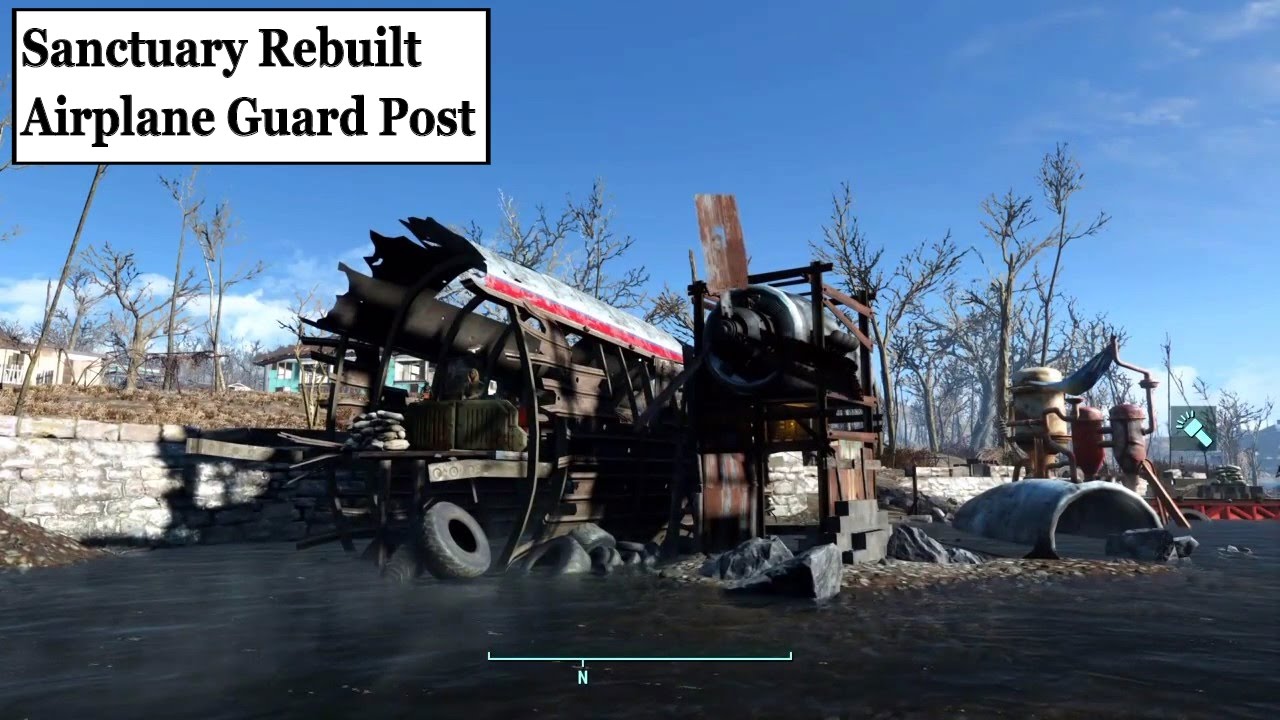 Fallout 4 - Airplane Guard Post - YouTube