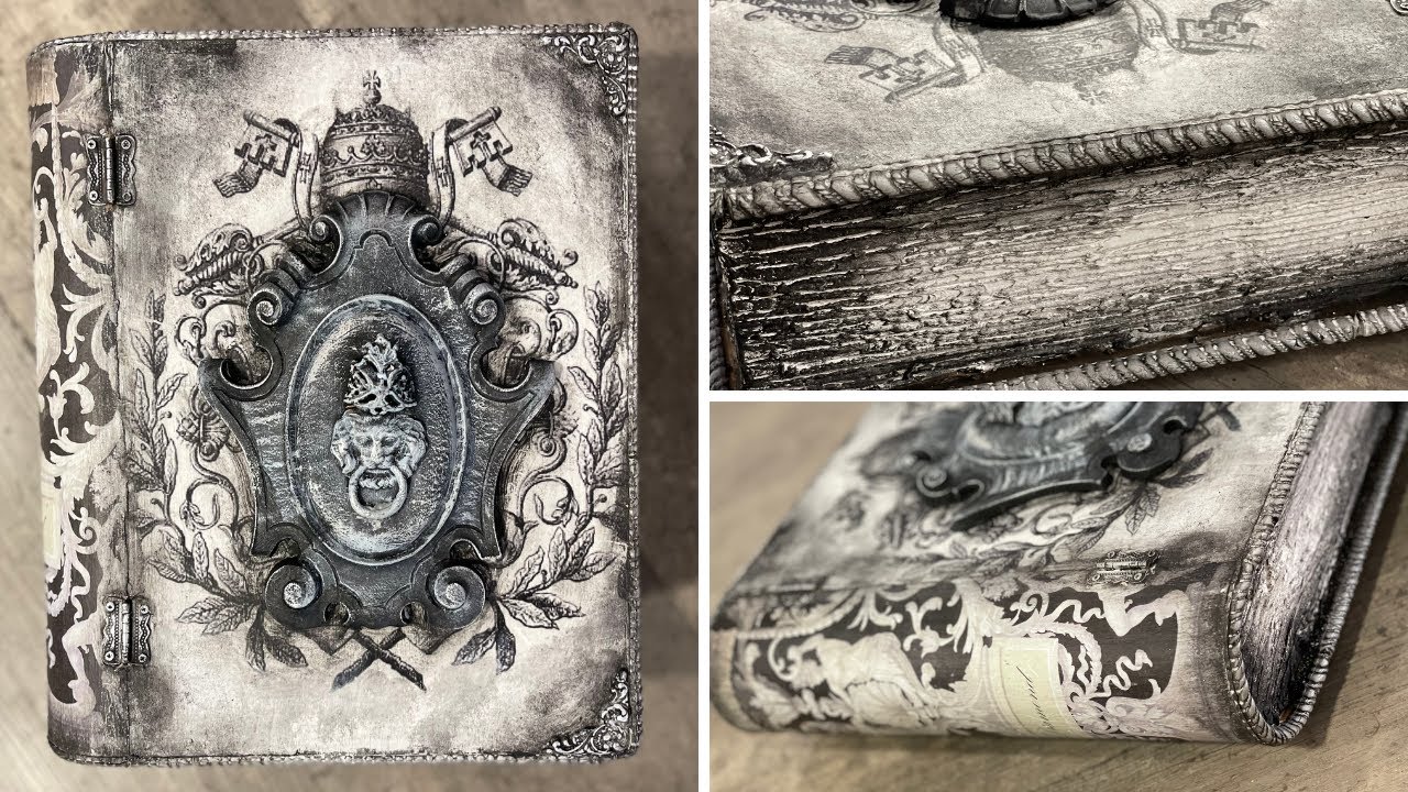 Decoupage Tutorial Vintage Wooden Book - Ντεκουπάζ Ξύλινο Βιβλίο - DIY ...
