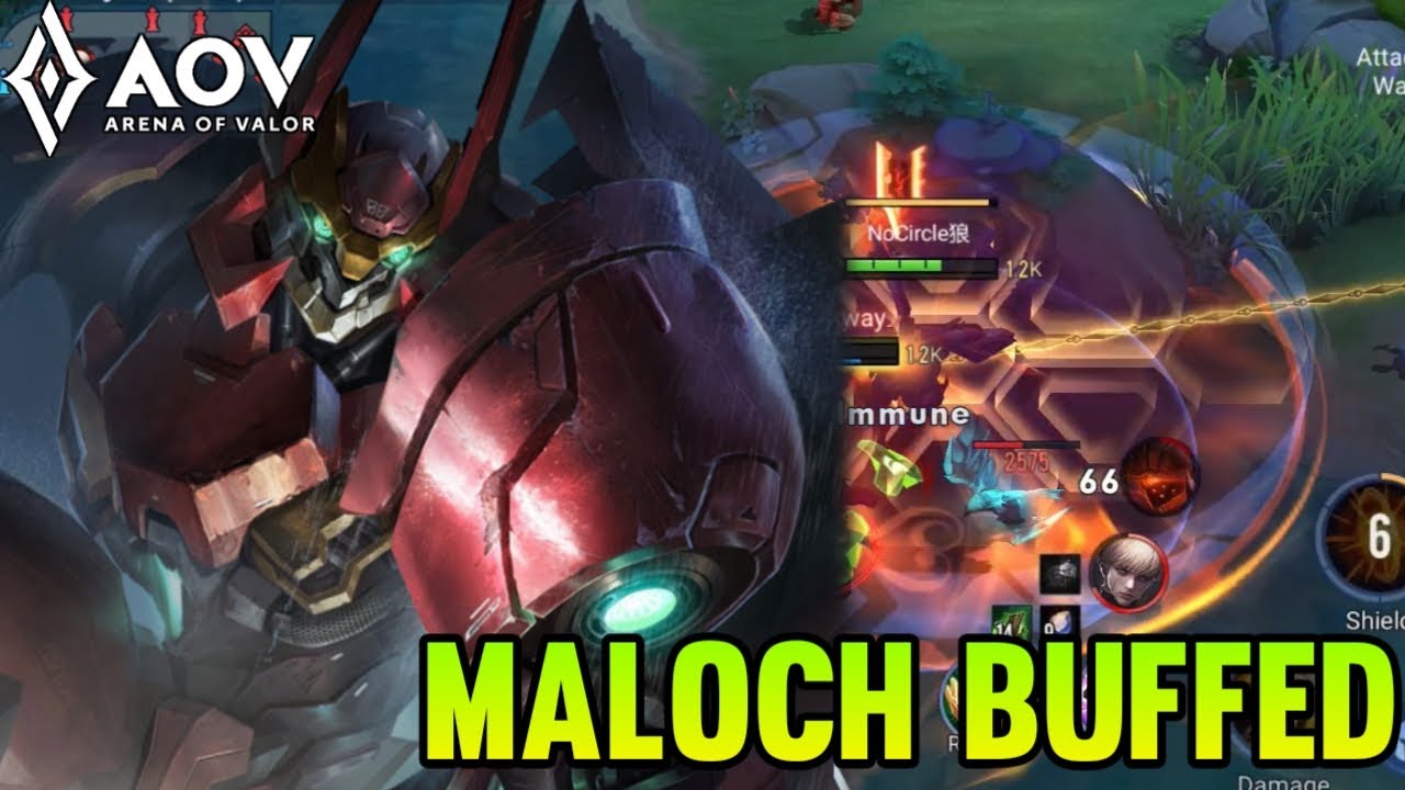 Maloch Buffed New Patch - Arena Of Valor - YouTube
