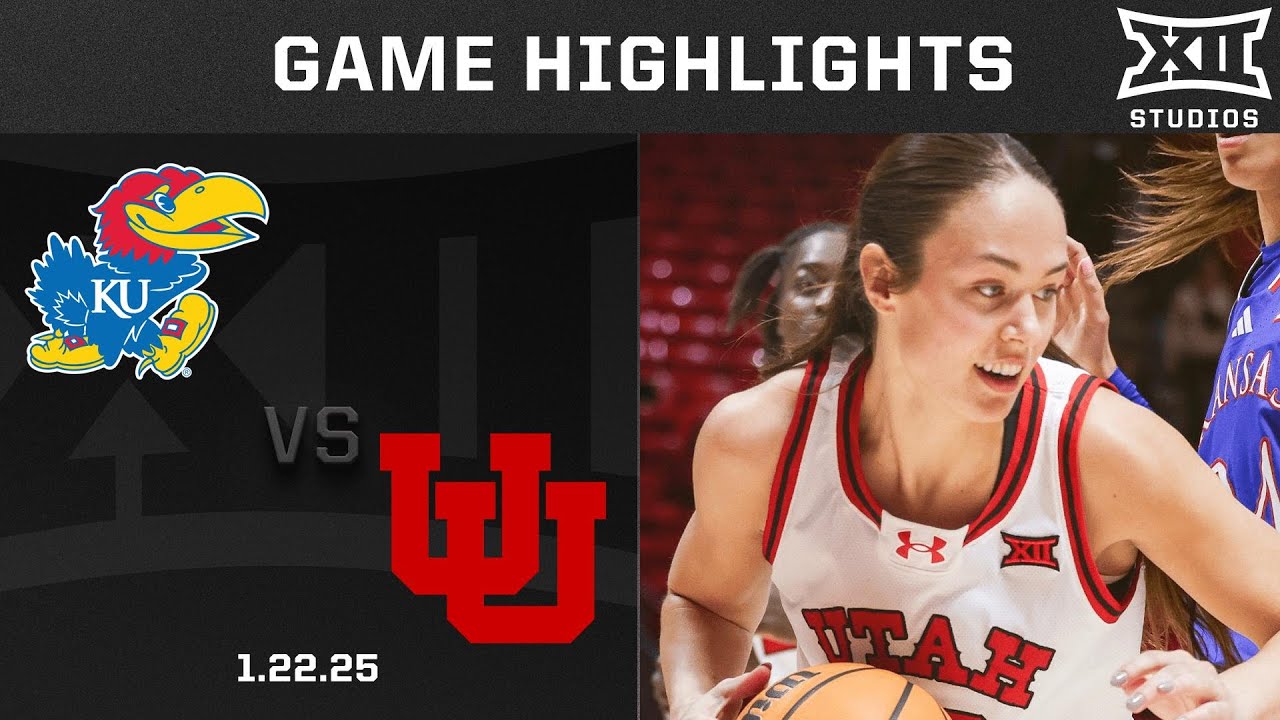 Kansas vs. Utah Game Highlights | 2024-25 Big 12 Men's Basketball - YouTube