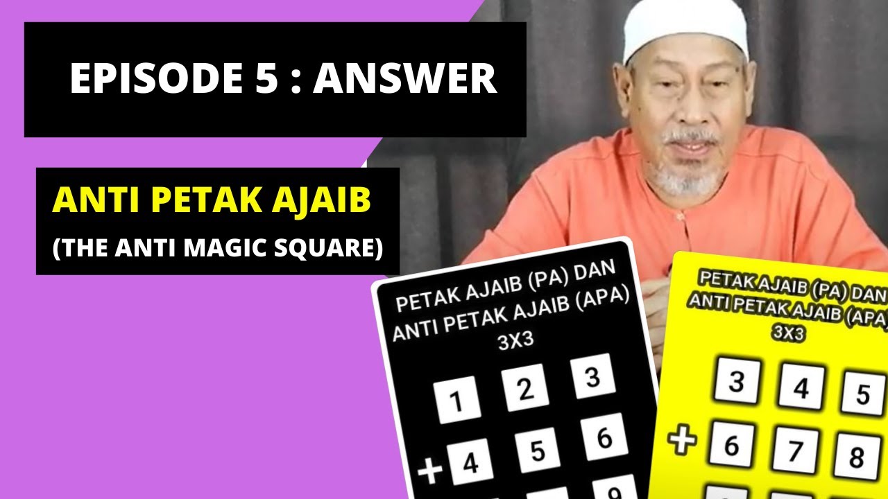 ITEM 23 : THE ANTI MAGIC SQUARE (ANSWER) | MATHS GURU - YouTube