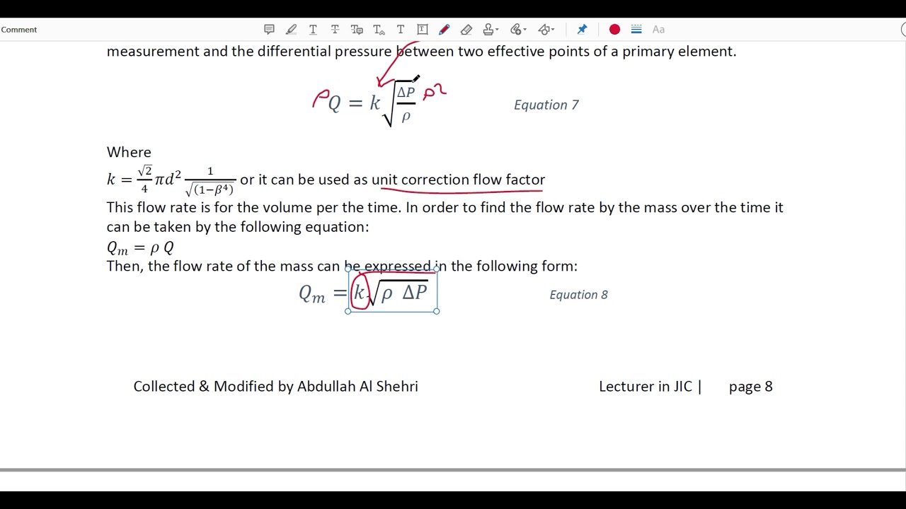 Flow DP element-5: other flow rate type relation with DP[ARABIC] - YouTube