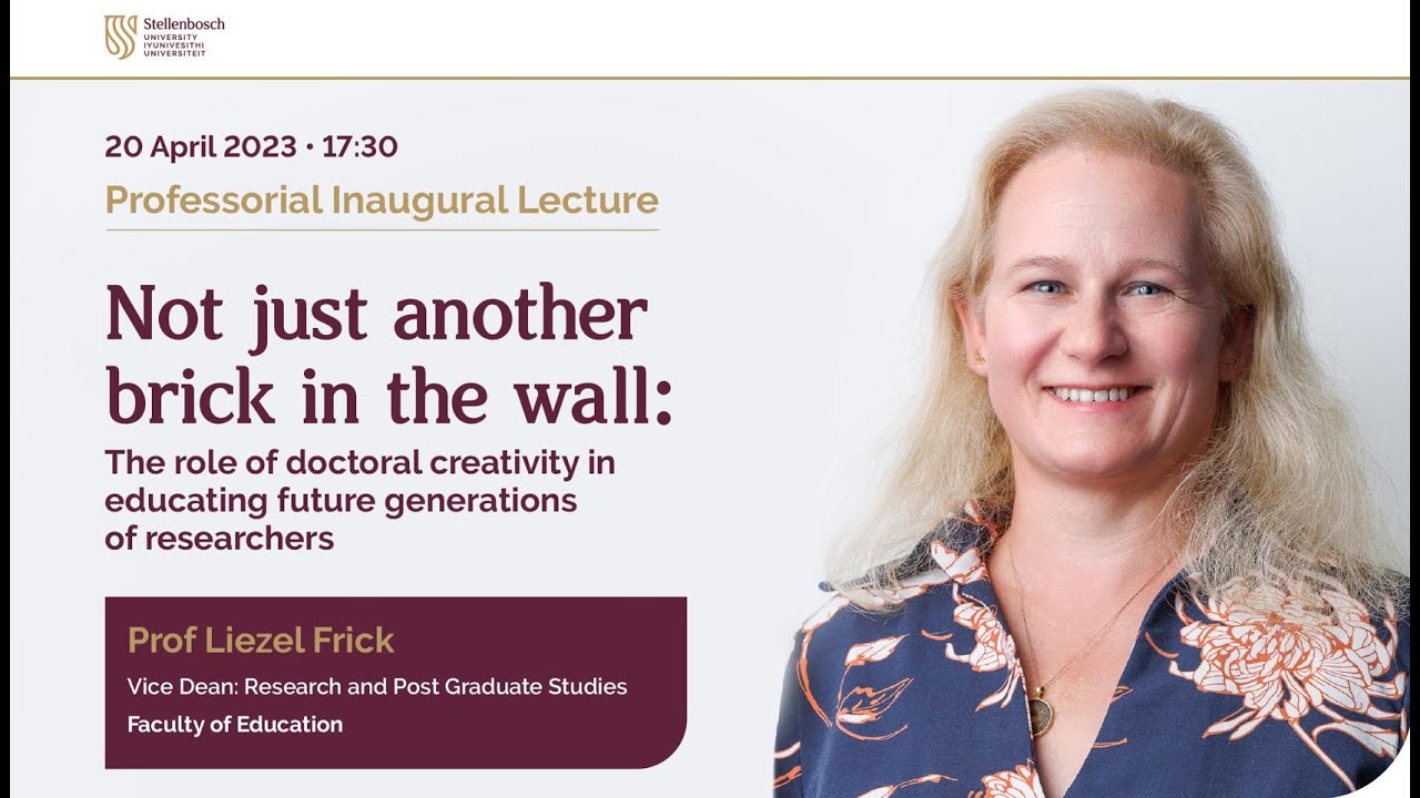 Inaugural Lecture (2023): Prof Liezel Frick - YouTube