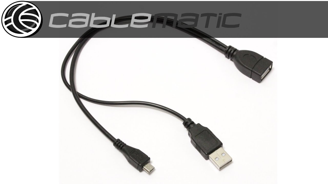Cable OTG MicroUSB con alimentación para SmartPhones y Tablets ...