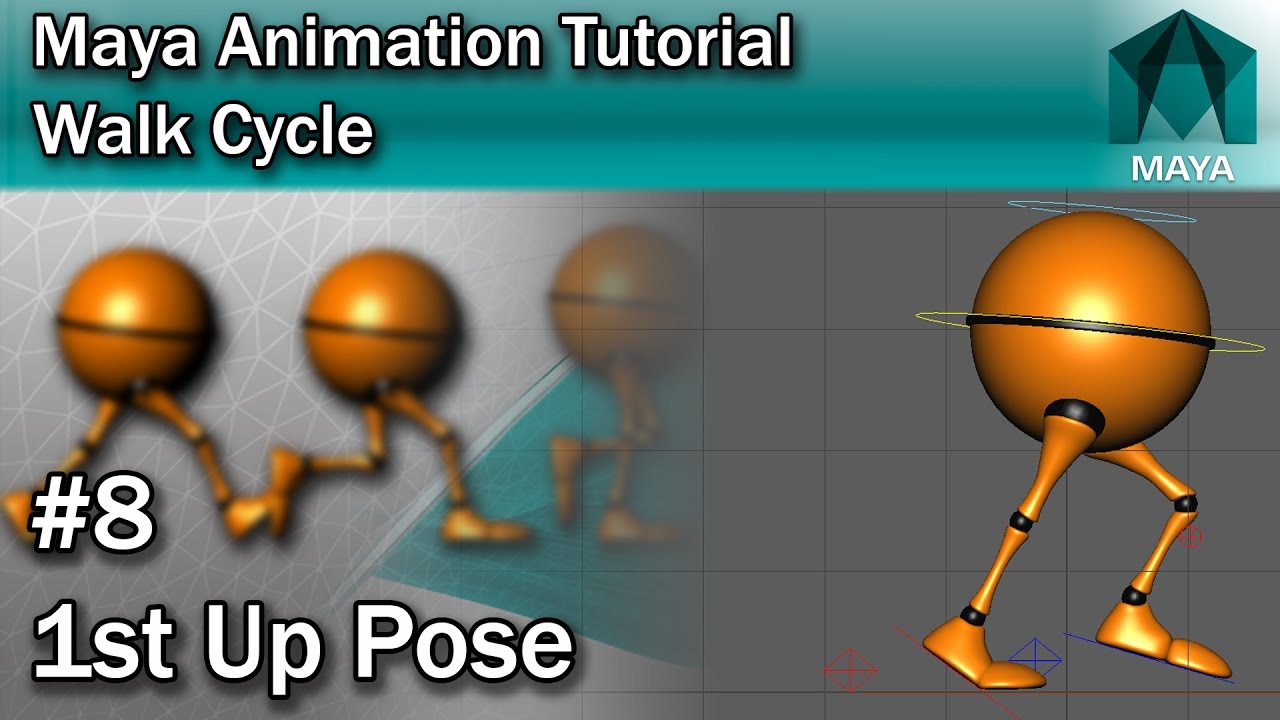 Maya Walk Cycle Tutorial #8 Setting the Up Pose - YouTube
