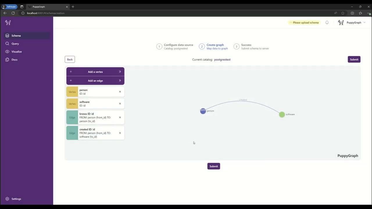 PuppyGraph Schema Creation UI - YouTube