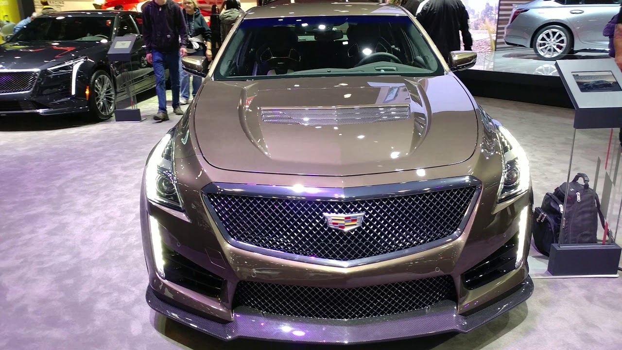 2019 BRONZE SAND METALLIC CADILLAC CTS V SEDAN @ 2019 NY AUTO SHOW ...