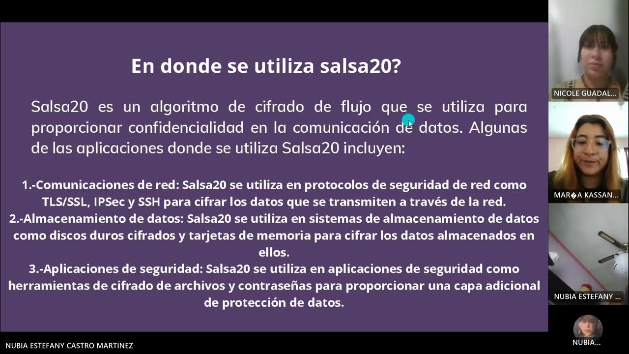 Cifrado de flujo salsa20 exposición Criptografia. - YouTube