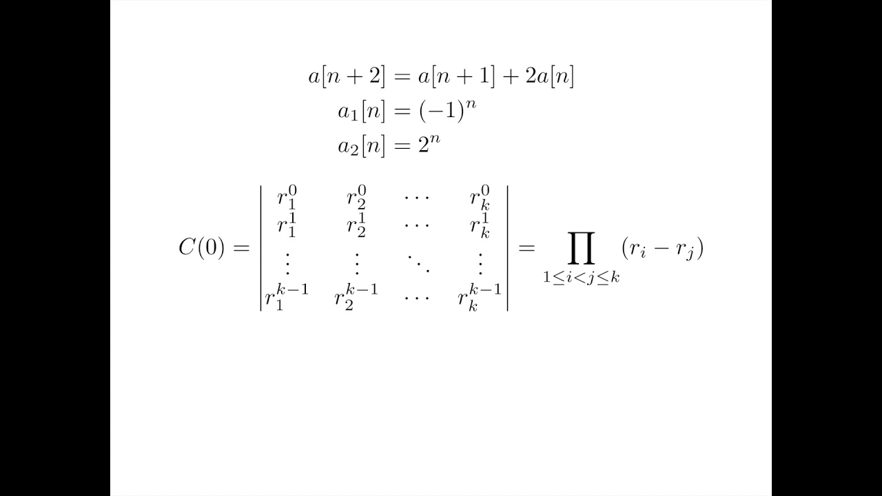 Intro To Linear Recurrence Relations Youtube