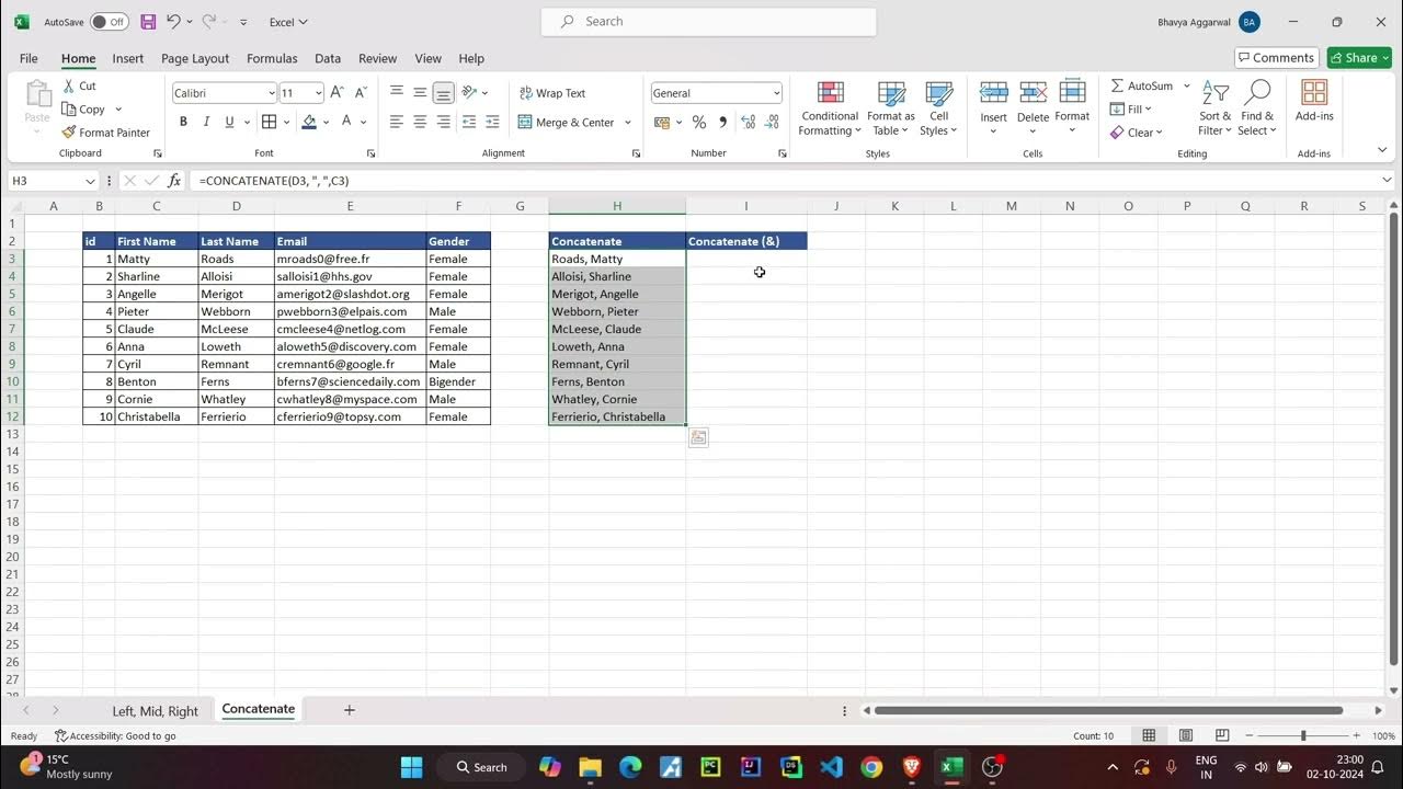Excel Pros Use This One Trick to Combine Text FAST! (& and Concatenate Function) - YouTube