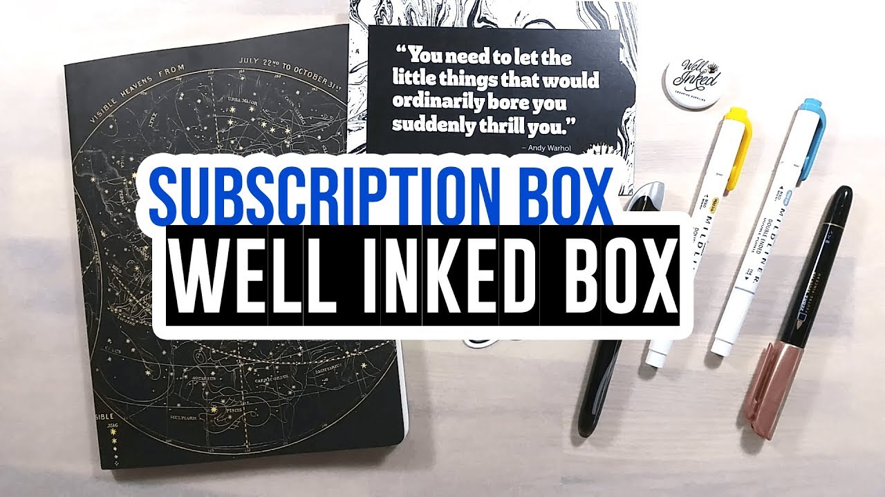 Well Inked Box subscription box - Notebook and pens! 🇨🇦 📦 - YouTube