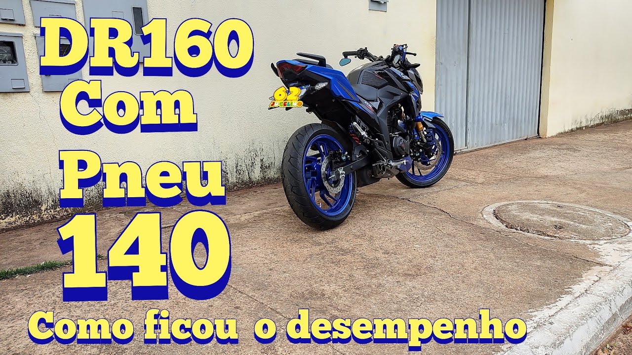 DR160 com pneu 140 - YouTube