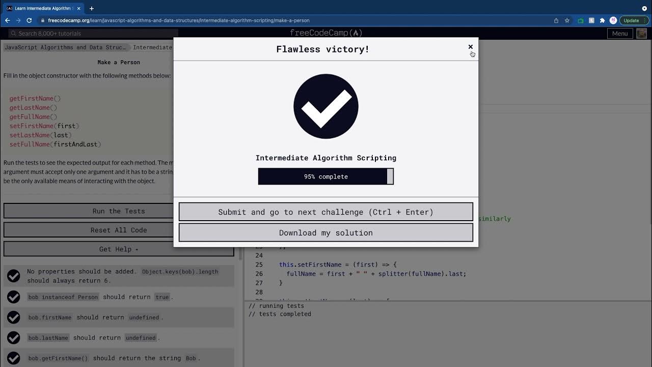 Make a Person - FreeCodeCamp challenge - YouTube