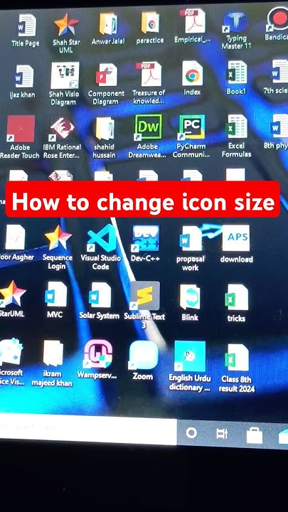 Change icon size in window #shorts #iconsize - YouTube