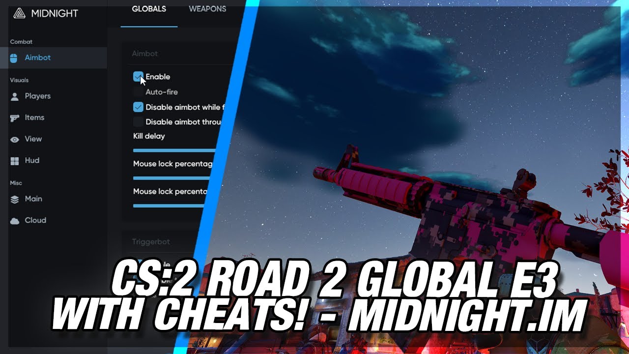 CS:2 ROAD TO GLOBAL with CHEATS! - MIDNIGHT.IM | S1 - E3 - YouTube