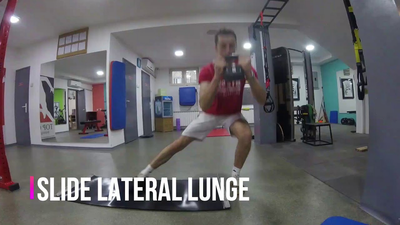 SLIDE LATERAL LUNGE - Top Gym - YouTube