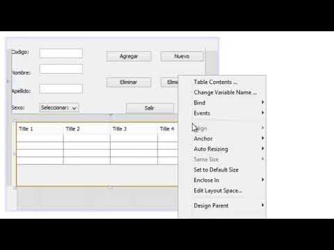 Boton Agregar, Nuevo, Eliminar, Salir Uso de Tablas NetBeans - YouTube