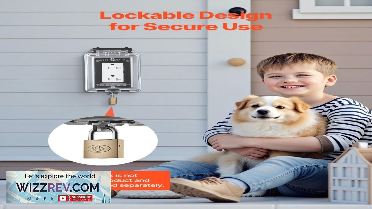 Outdoor Outlet Cover 1 Gang Lockable Weatherproof Electrical Outlet ...