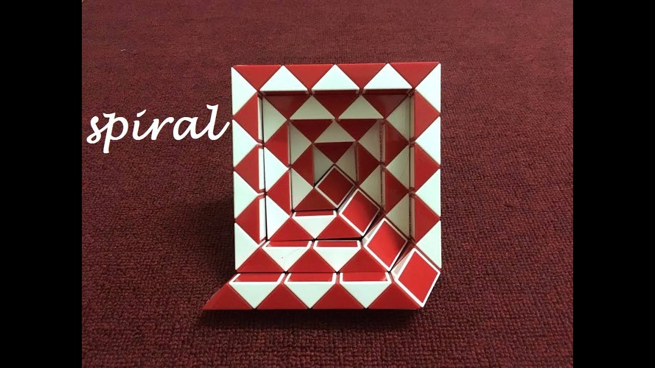 Rubik's Snake or Smiggle Sanke Puzzle 72 - Spiral - 螺旋 - YouTube