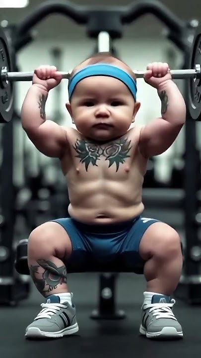 Baby Strongman #short #motivation #aibaby - YouTube