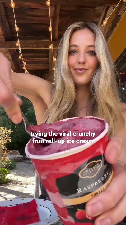 Viral Crunchy Fruit Roll Up Ice Cream Asmr Style Youtube