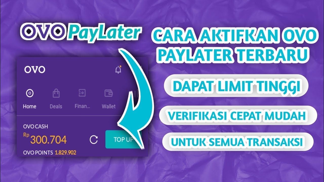 CARA AKTIFKAN OVO PAYLATER | CARA MENGGUNAKAN OVO PAYLATER - YouTube