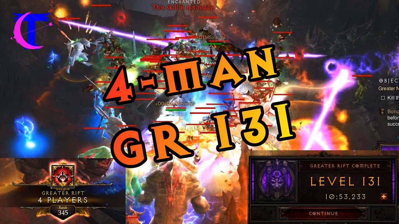 Diablo III Season 20 - 4man Greater Rift 131 - YouTube