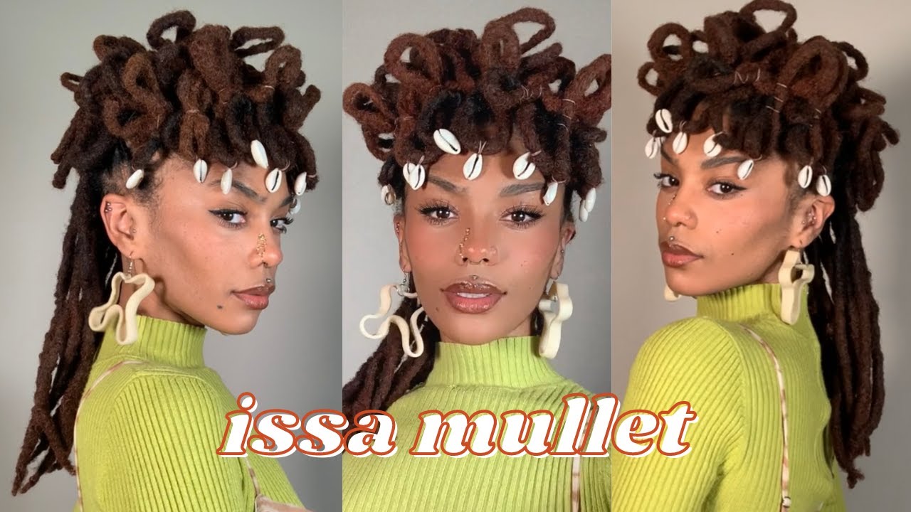 LOC MULLET USING FLAT TWISTS & LOC PETALS | 61 THICK LOCS & UNDERCUT ...