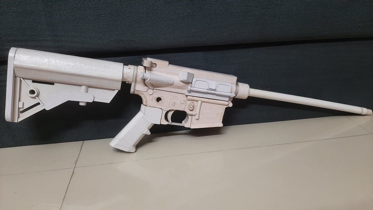 How to make a paper gun that shoots(Paper M4 TUTORIAL) Part 5 - YouTube