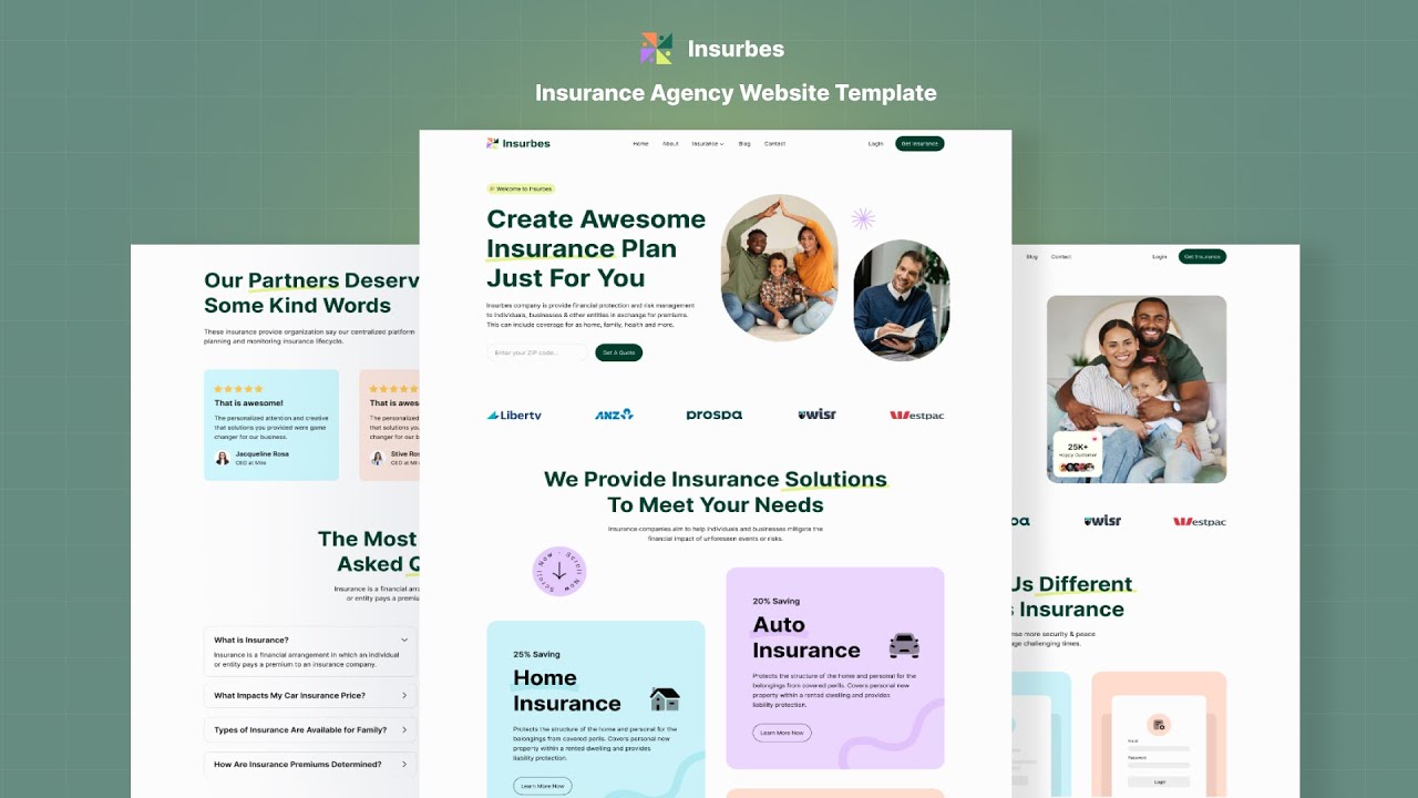 Insurbes - Insurance Website Template | Develop Your Insurance Website ...