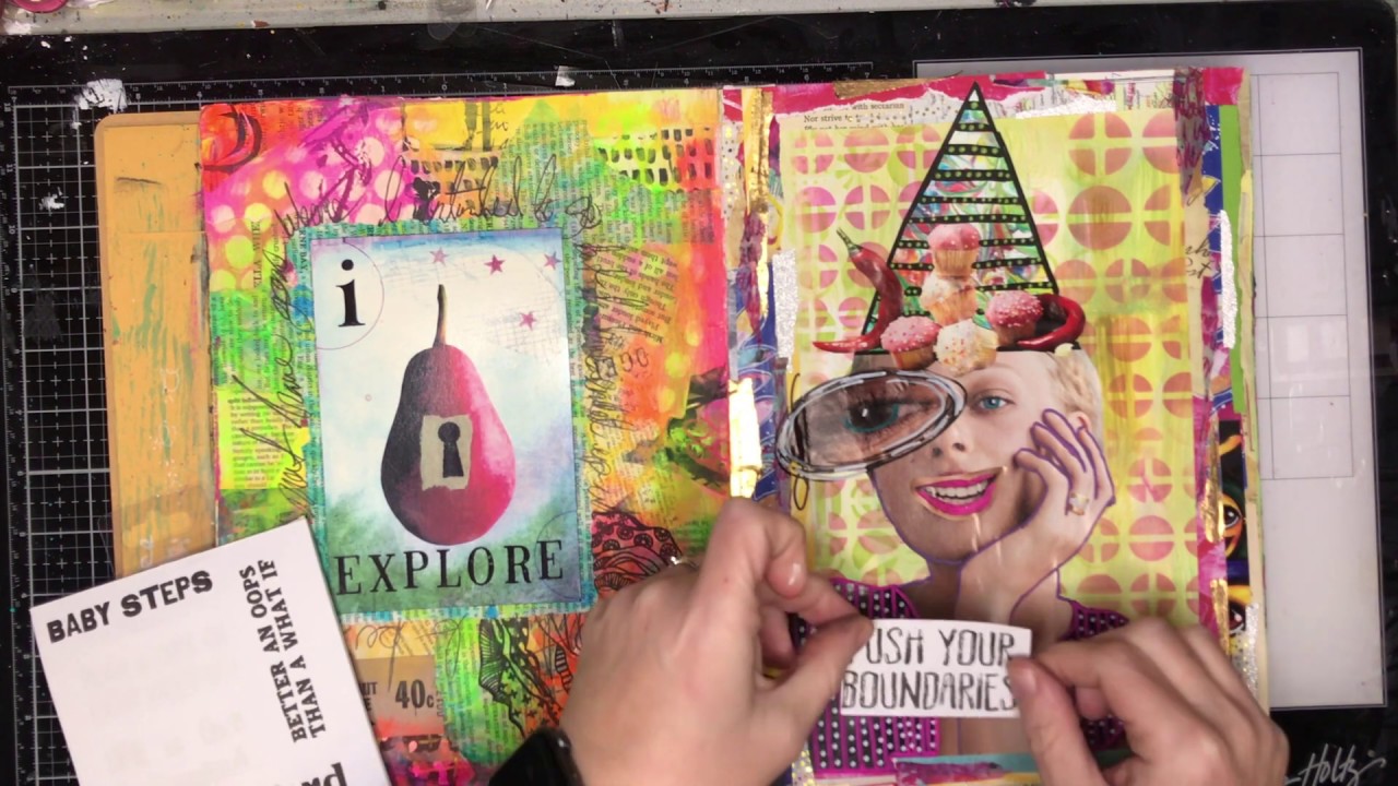 Inspired by Teesha Moore: Funky magazine collage - YouTube