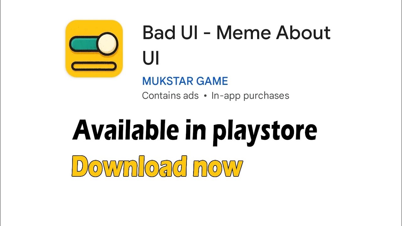 Bad UI - Meme about UI || Official trailer || Video game - YouTube