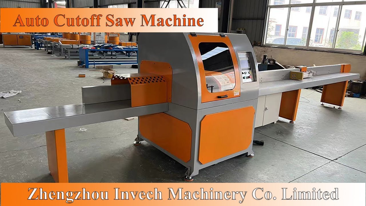 Automatic Wood Cutoff Saw Machine - YouTube