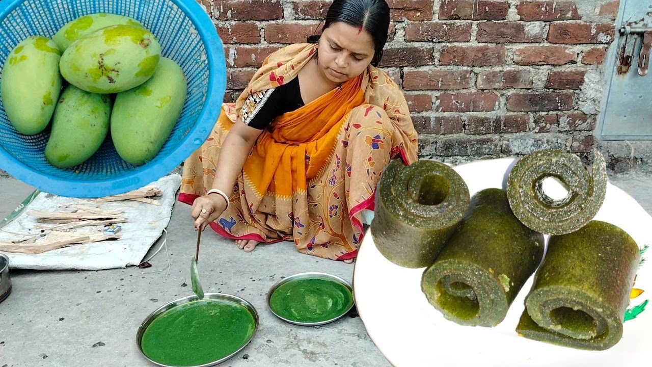 কাঁচা আমের মসলা আমসত্ত্ব /Aam satto recipe/Aam papad - YouTube