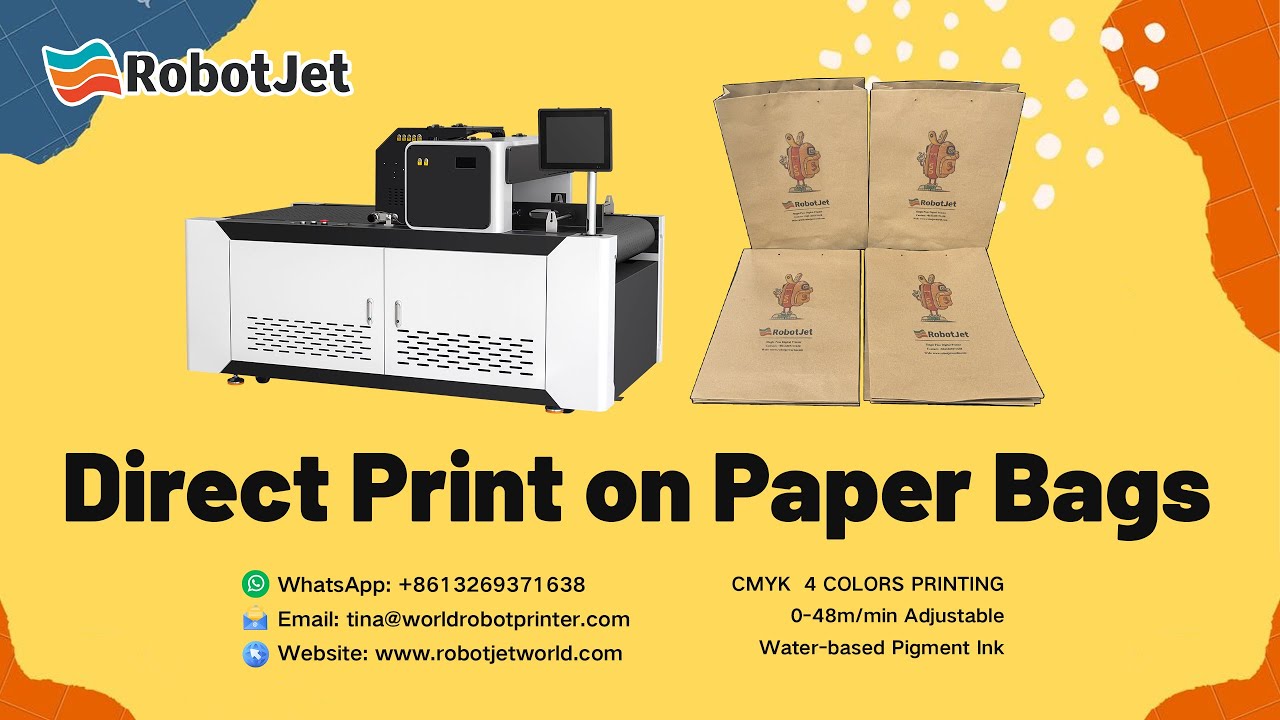 Direct Print on Paper Bags, paper bags printer - YouTube