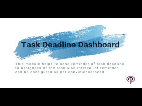 Odoo App for Task Deadline Dashboard | Botspot Infoware Apps - YouTube