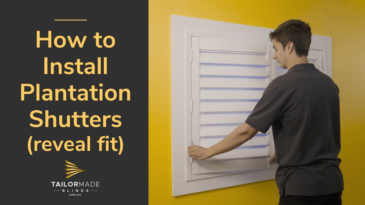 How to install Plantation Shutters with a reveal fit. - YouTube
