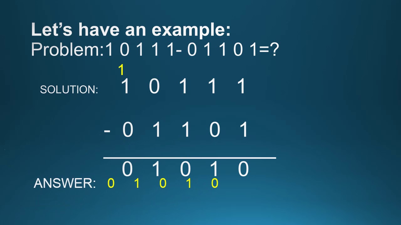 SUBTRACTION OF BINARY NUMBERS YouTube subtraction-of-binary-numbers-youtube