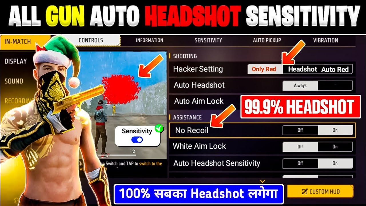 Free Fire Headshot Setting After Ob49 Update 2025⚡Best Sensitivity ...