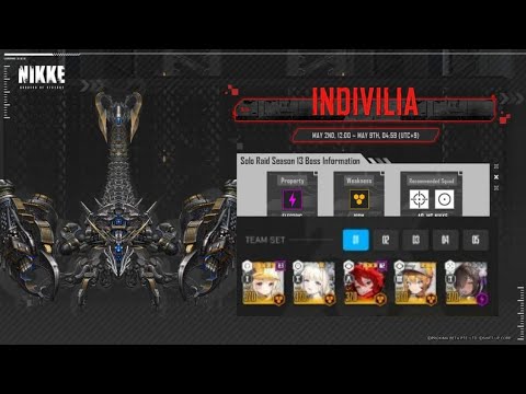 Solo Raid LVL VI Boss INDIVILIA Goddess Of Victory : NIKKE - YouTube