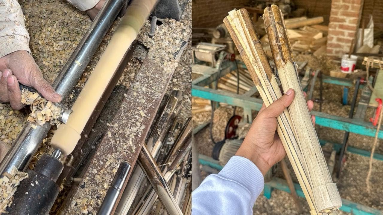 Art of making the Handles of Cricket Bats - YouTube