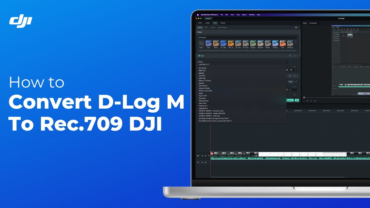 How To Convert D-Log M Footage to Rec.709 (DJI Osmo Action 5 / DJI Osmo ...