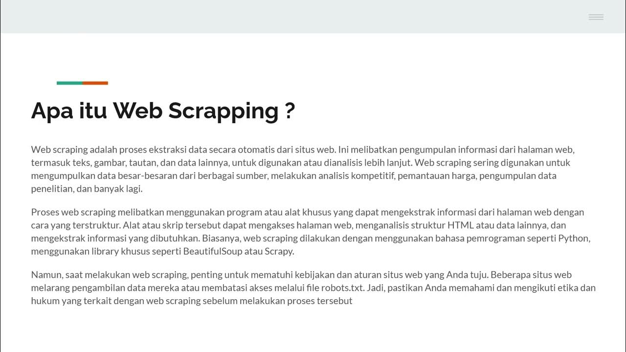 Penerapan Web Scrapping dalam ilmu Information Retrieval - YouTube