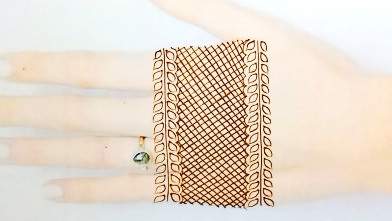 Simple Intricate Chex Mehndi Design For Hands | New Pattern Chex ...