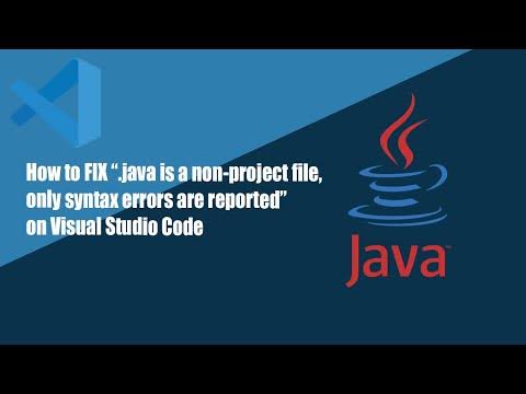 Fix error "Non a Project File" pada java di VSC - YouTube