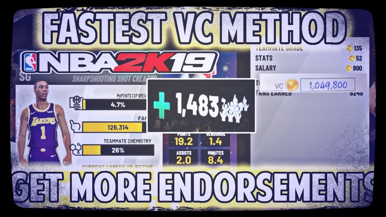 *GET QUICK ENDORSEMENTS* FOR VC GLITCH |AFTER PATCH 1.04|NBA 2K19 - YouTube