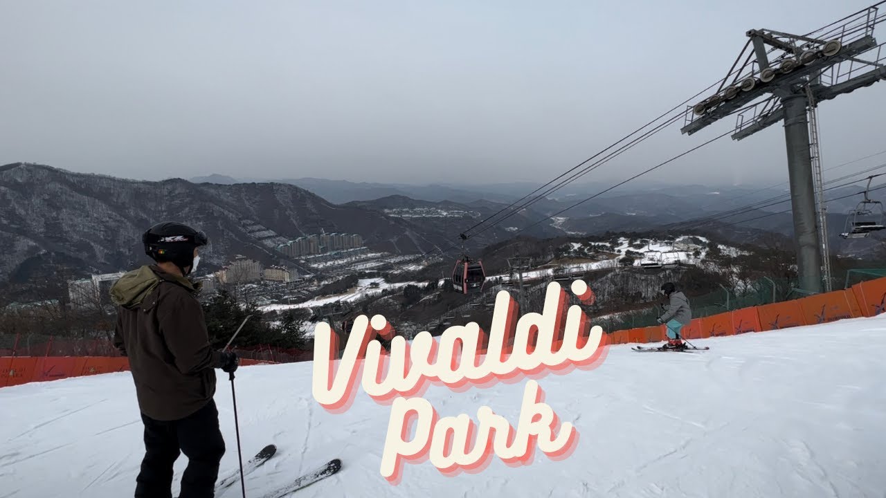 【韩国 🇰🇷 首尔 Seoul】首尔近郊滑雪场Vivaldi，搭乘缆车到最高峰瞭望绝美雪景｜Vivaldi Park Ski Resort ...