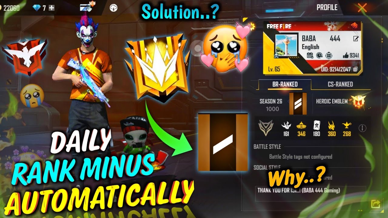 Rank Minus Automatically|Rank Minus Problem Solve|Rank Down Kise Hua ...