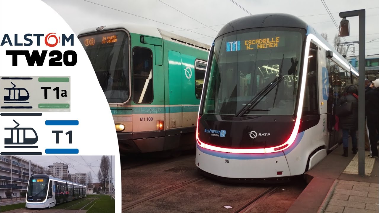 Nouveau Tram T1 (Alstom TW20) - YouTube